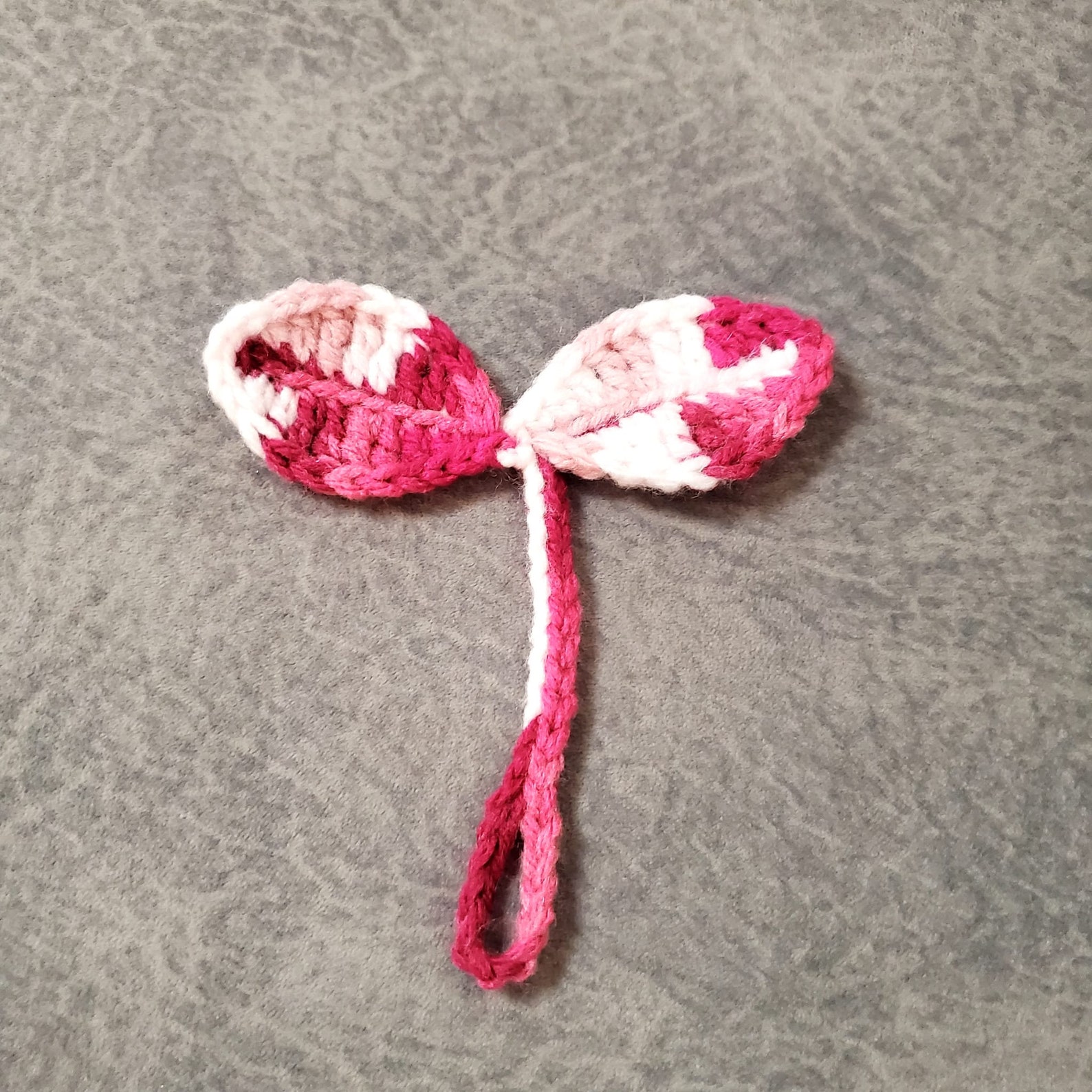 Crochet Sprout Leaf for Headphones 1 Pcs, Multipurpose Tie, Marble Yarn ...