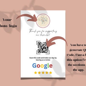 Small Business Google Review Card Template, Google Review Sign ...