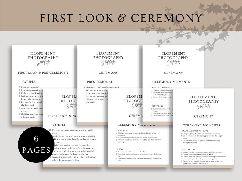 Elopement Photography Shot Lists, Elopement Wedding Photographer ...