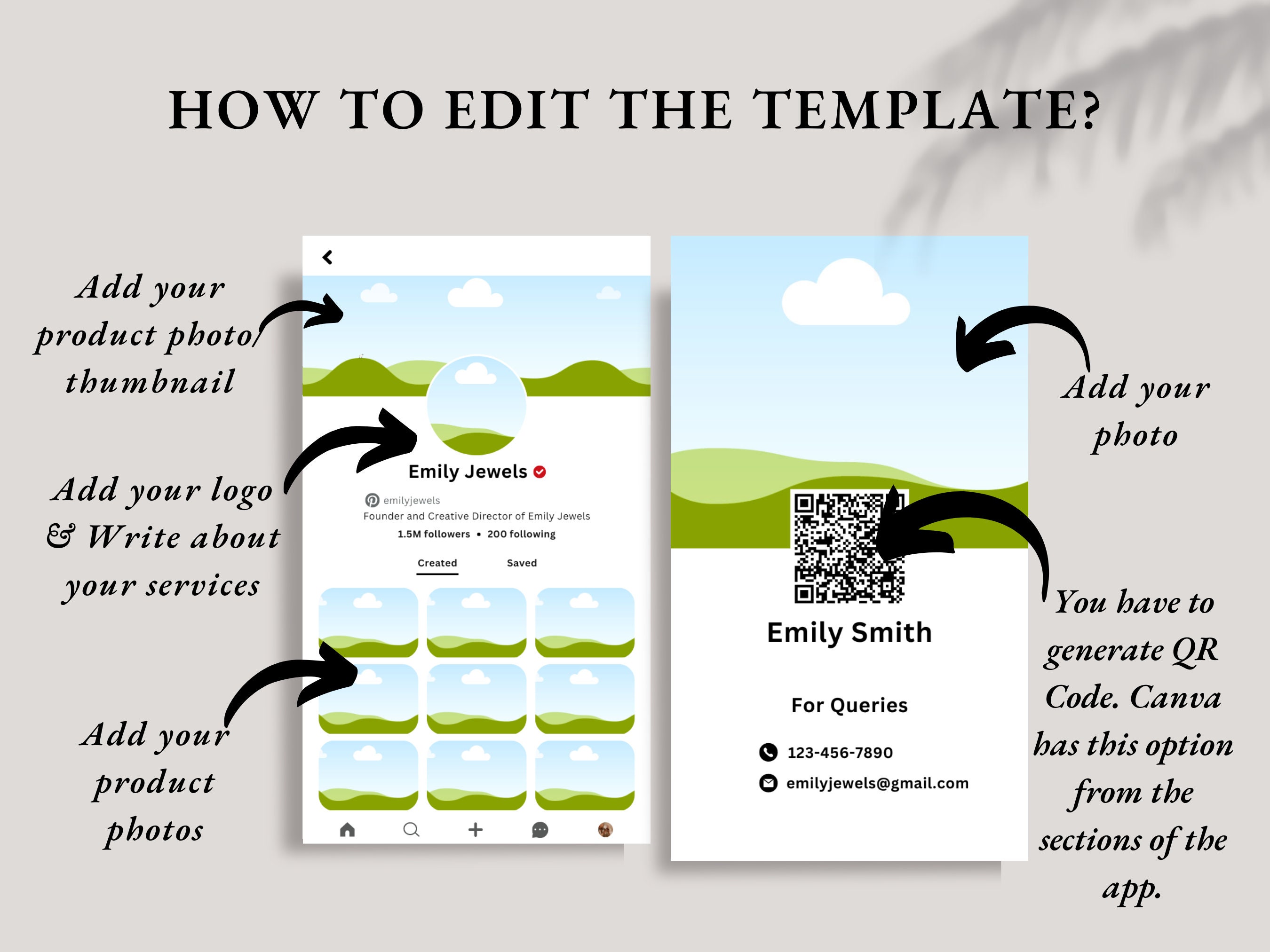 2024 Pinterest Business Card for Jewelers, Elegant Pinterest Business ...