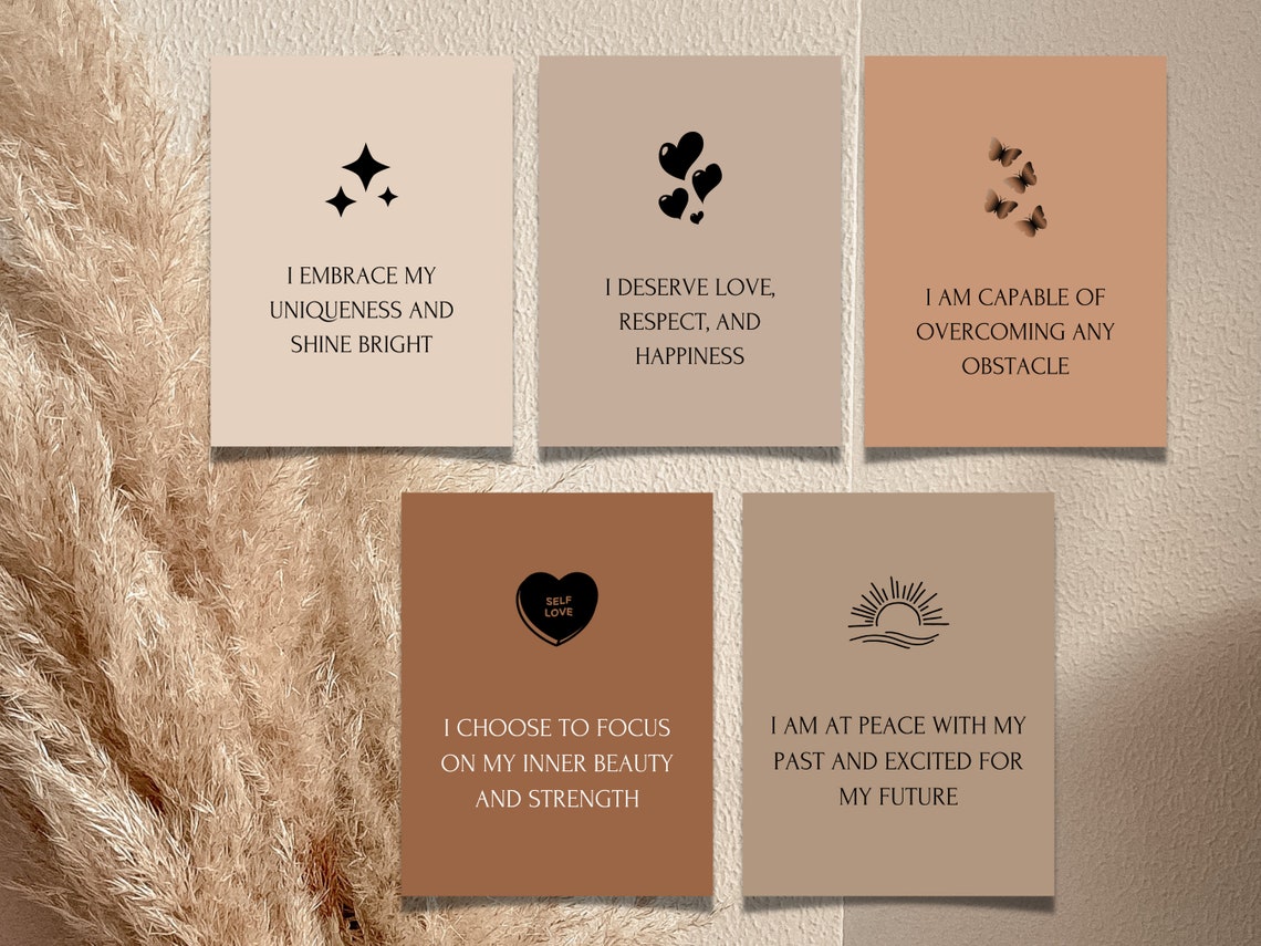 Self-care Affirmation Cards, Self-love Affirmation Cards, Adult Daily ...