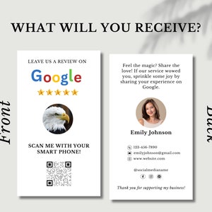 Elegant Google Review Business Card Template, Google Review Card ...