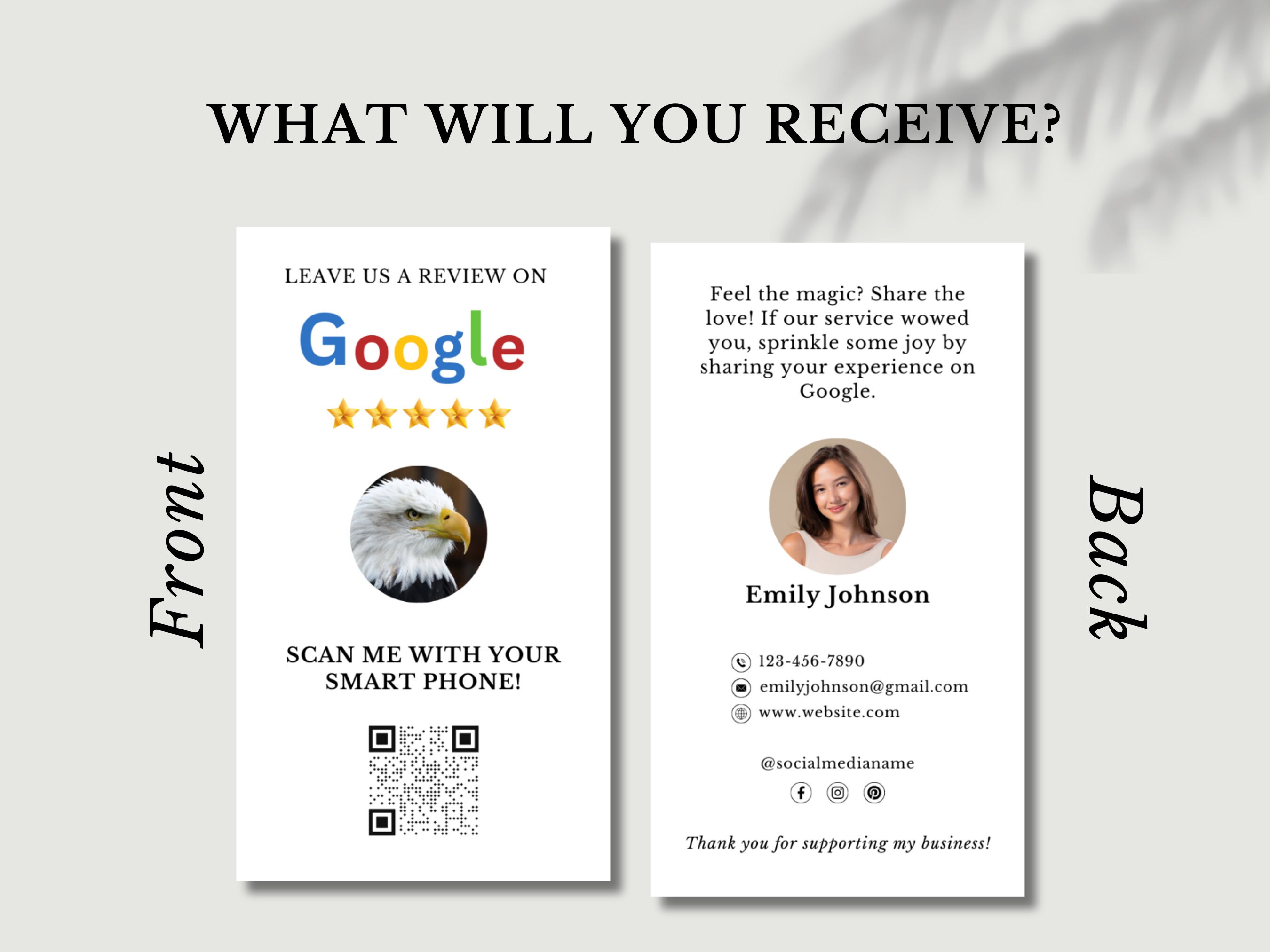 Elegant Google Review Business Card Template, Google Review Card ...