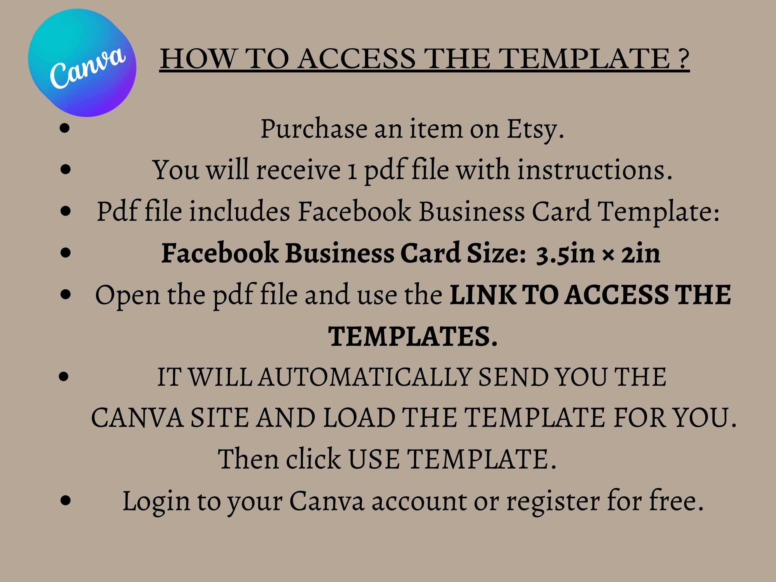 Boho Facebook Business Card Template, QR Code Business Card, Social ...