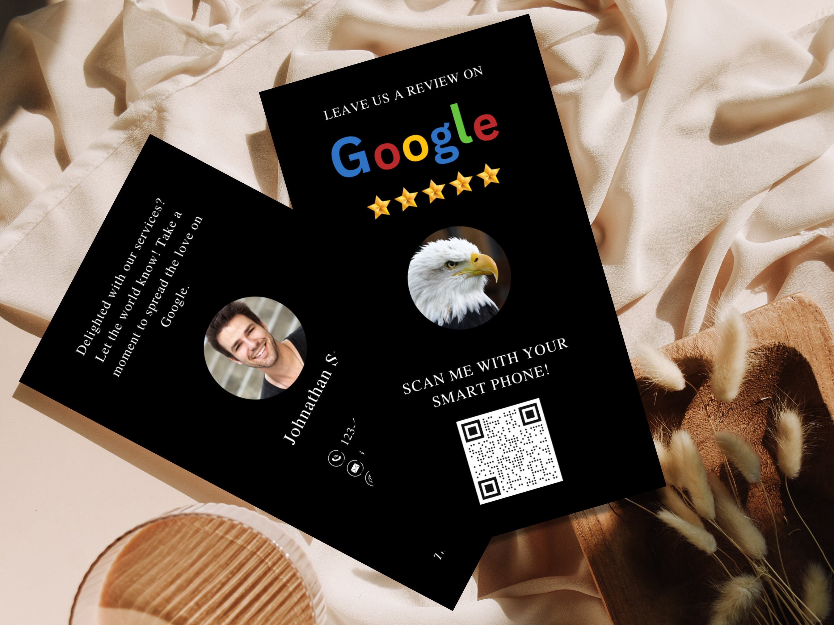 Professional Google Review Business Card Template, Google Review Card ...