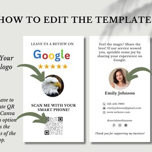 Elegant Google Review Business Card Template, Google Review Card ...