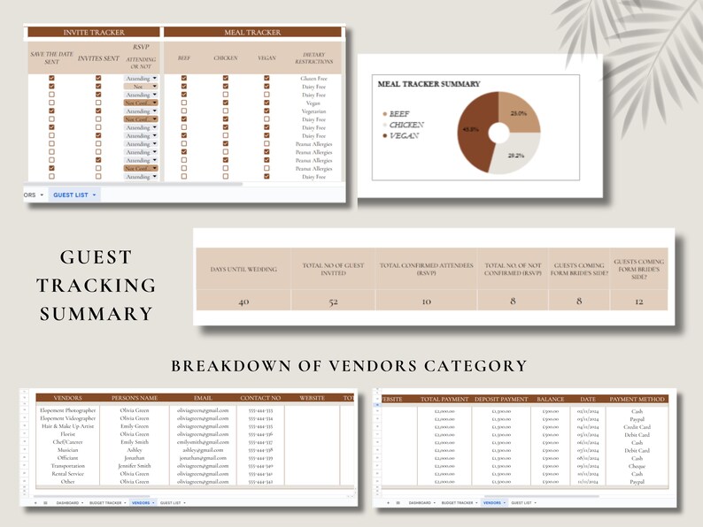 Canva Google Sheets Elopement Planner Bundle, Elopement Day Binder ...