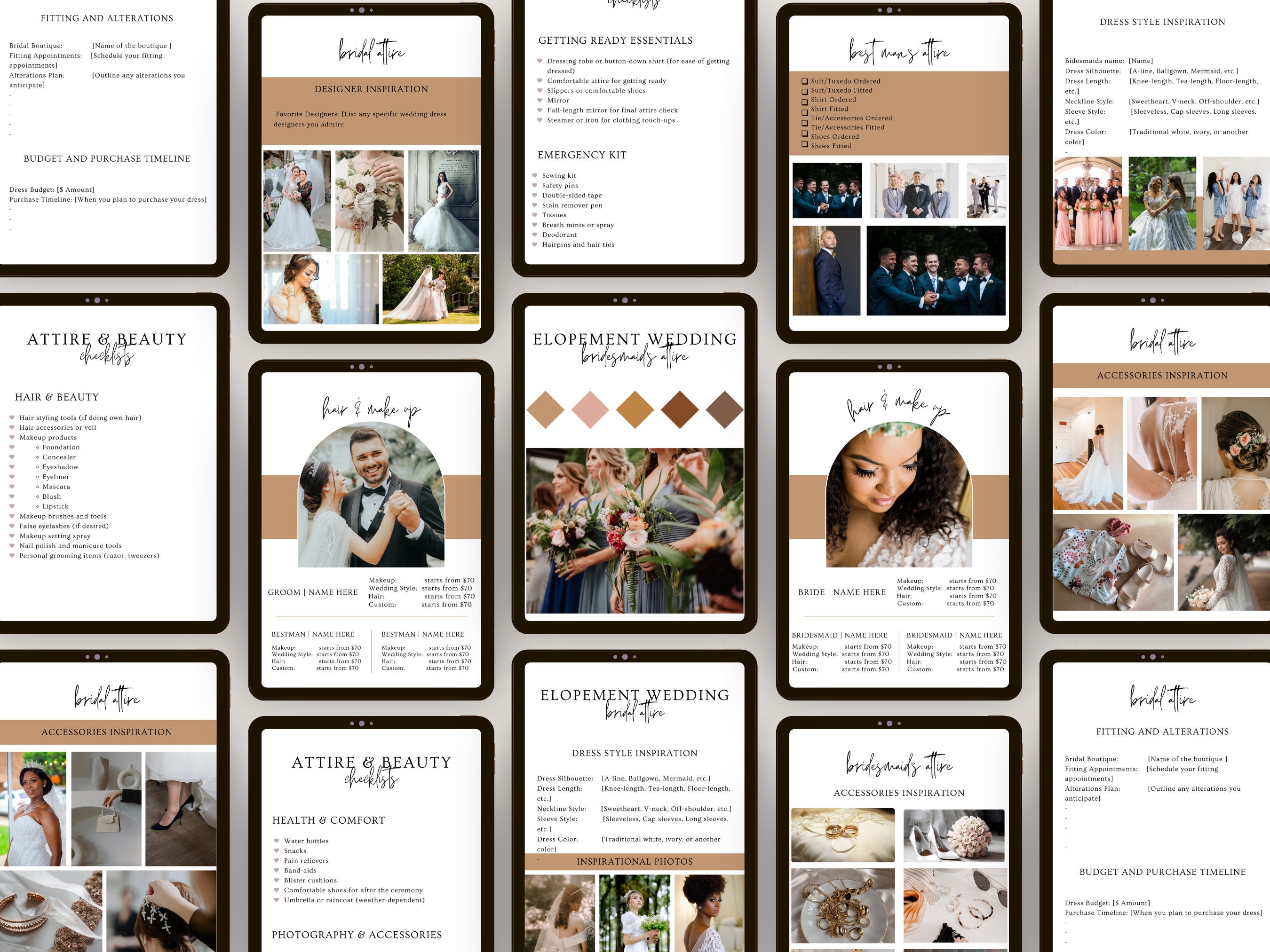 Canva Google Sheets Elopement Planner Bundle, Elopement Day Binder ...