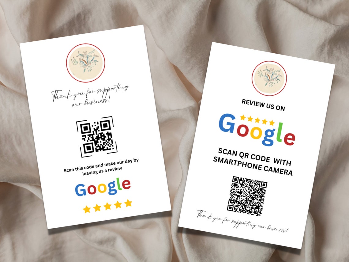 Small Business Google Review Card Template, Google Review Sign ...
