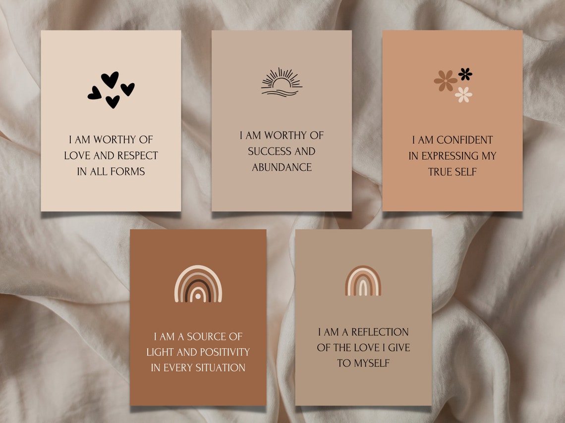 Self-care Affirmation Cards, Self-love Affirmation Cards, Adult Daily ...