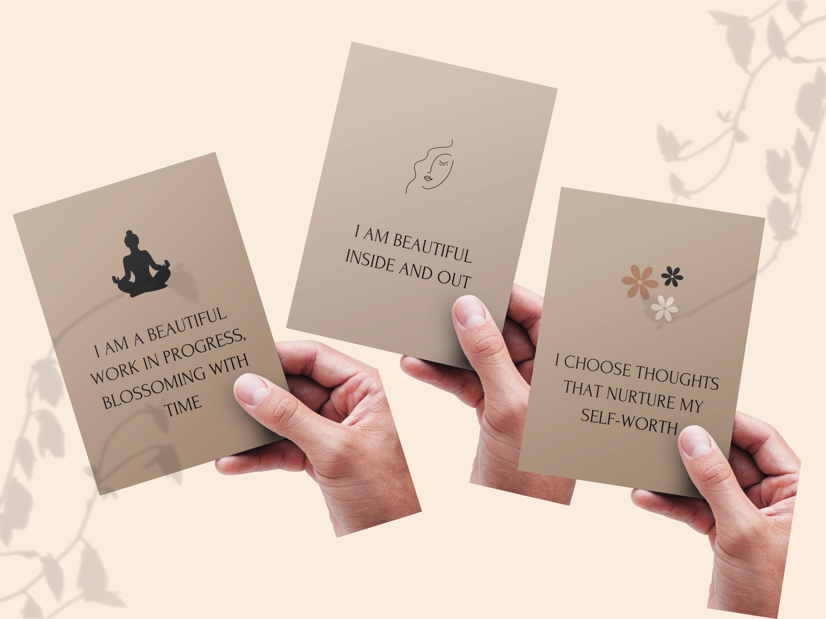 Self-care Affirmation Cards, Self-love Affirmation Cards, Adult Daily ...