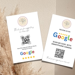 Small Business Google Review Card Template, Google Review Sign ...