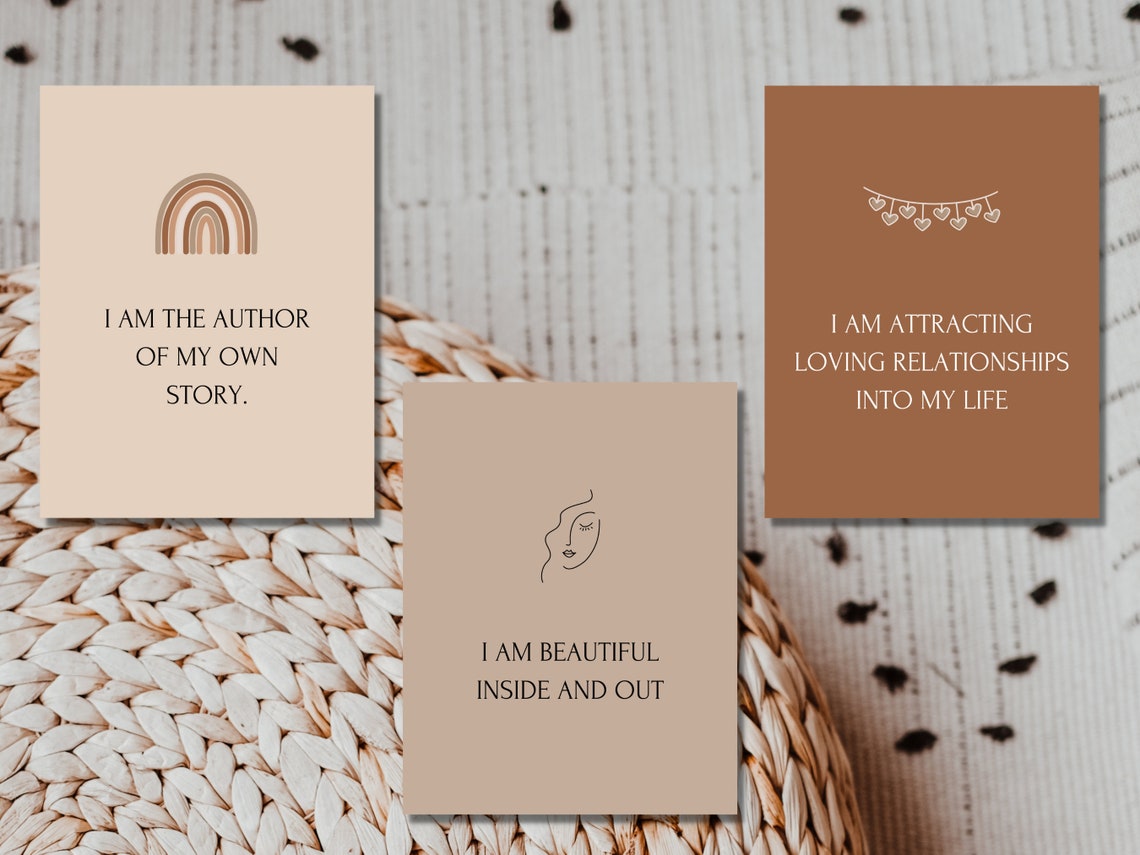 Self-care Affirmation Cards, Self-love Affirmation Cards, Adult Daily ...