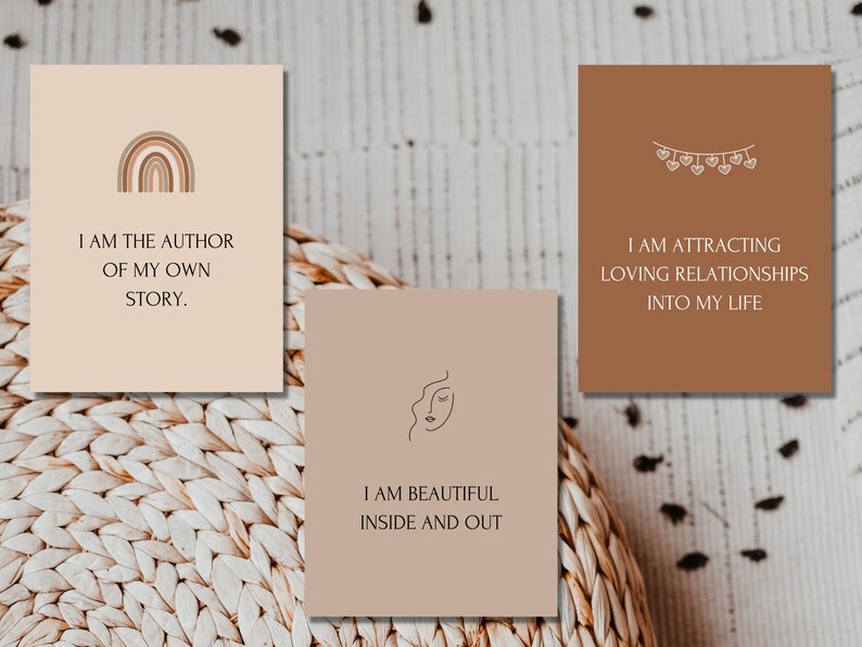 Self-care Affirmation Cards, Self-love Affirmation Cards, Adult Daily ...