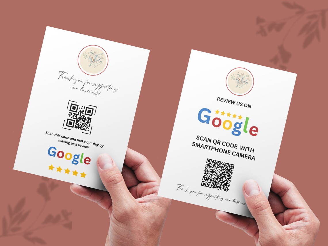 Small Business Google Review Card Template, Google Review Sign ...