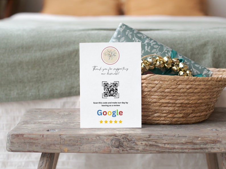 Small Business Google Review Card Template, Google Review Sign ...