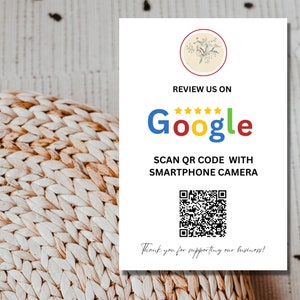 Small Business Google Review Card Template, Google Review Sign ...