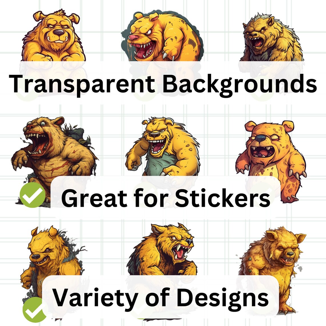 11 Creepy Winnie the Pooh Monster Clipart Designs | Winnie the Pooh ...