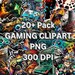 20+ Pack Gaming Clipart Sticker Design - Gaming Clipart, Sticker ...