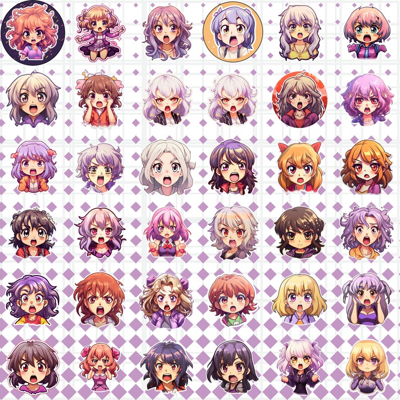 42-pack Bundle Angry Anime Chibi Girls Eating PNG, Cute Angry Anime ...