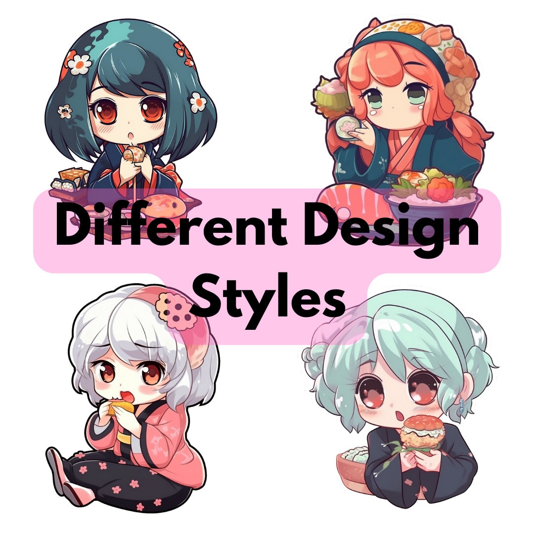 10-pack Bundle Anime Chibi Girls Eating PNG Cute Anime Girls - Etsy