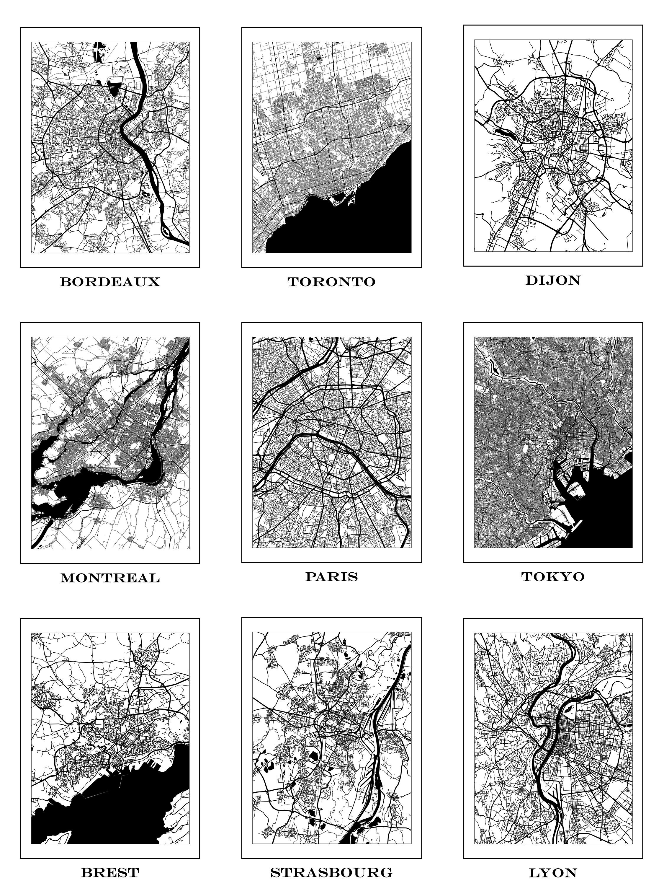 Personalized Frame Engraved City Map Woodcut - Etsy