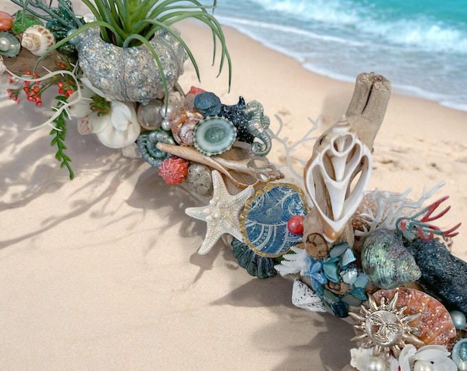 Made-to-order Large Seashell and Driftwood Centerpiece, Coastal Decor ...