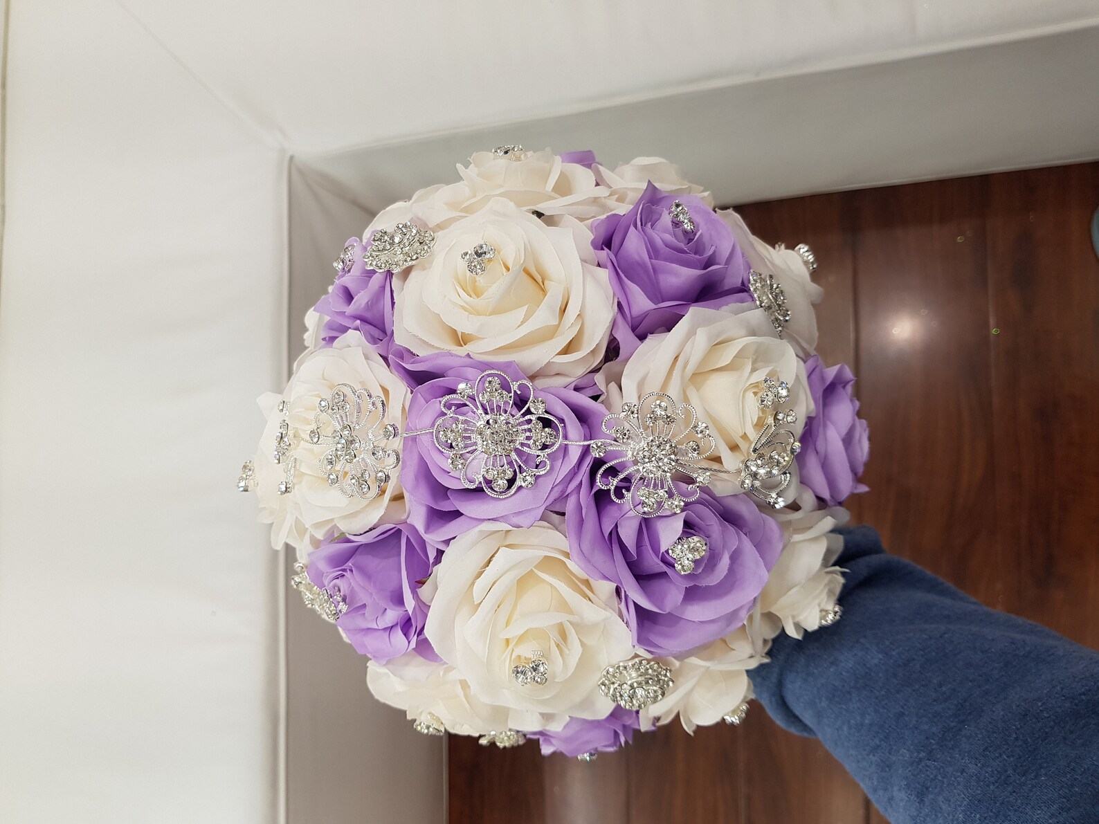 Lilac and Champagne Quinceañera Bouquet - Etsy