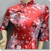 Chinese Cheongsam Qipao Style Floral Silky Satin Tunic Top Red - Etsy