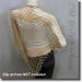 Crochet Net Shawl: Golden Beaded Triangle Scarf Wrap - Etsy