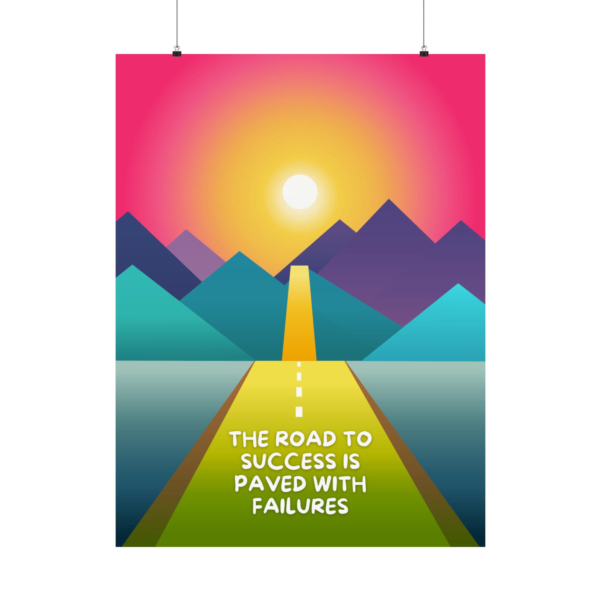 Motivational Art Print: Road to Success, Nature Wall Decor - Etsy