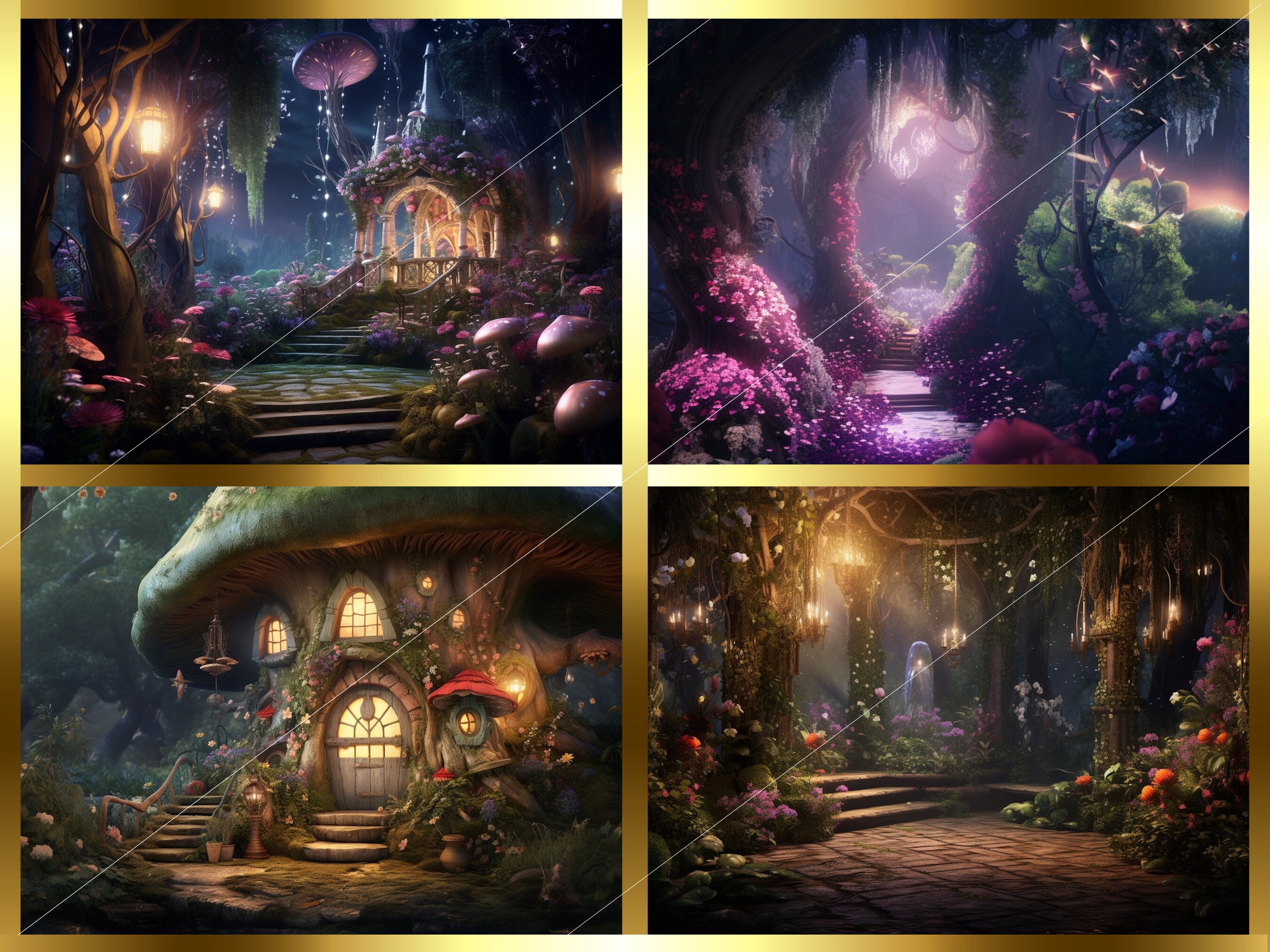 Enchanted Forest Backdrop Magical Forest Fairytale Backdrop - Etsy