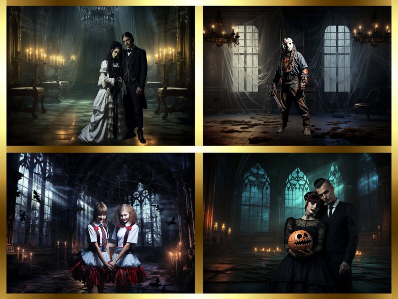 Halloween Backdrop Bundle Digital Photo Background - Etsy Canada
