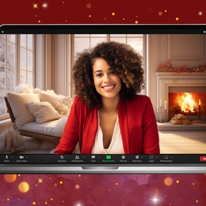 Christmas Zoom Background, Zoom Backdrop, Virtual Background - Etsy