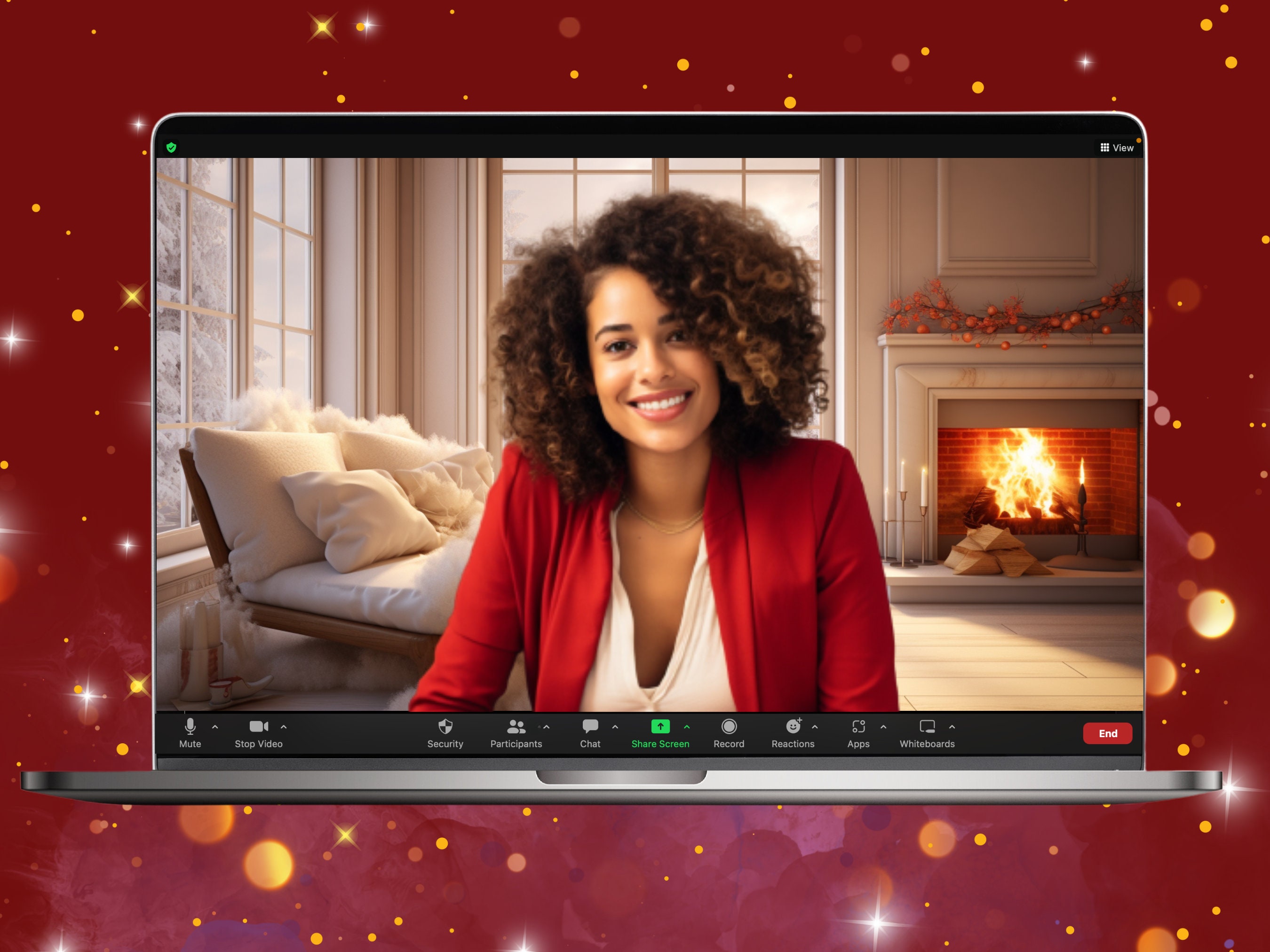 Christmas Zoom Background, Zoom Backdrop, Virtual Background - Etsy