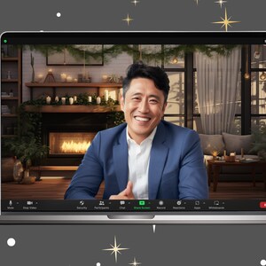 Christmas Zoom Background, Zoom Backdrop, Virtual Background - Etsy