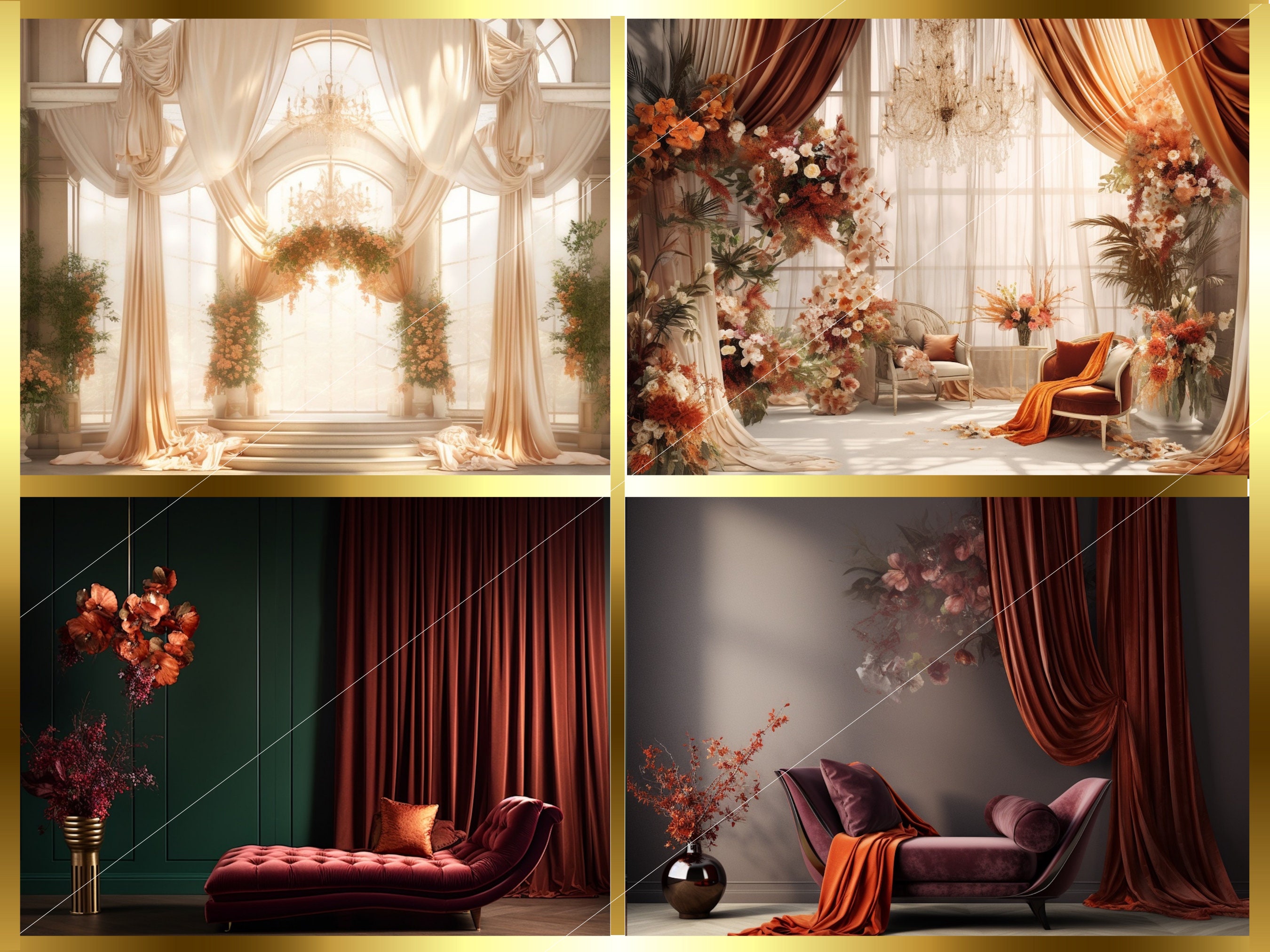Fall Wedding Backdrop, Digital Photo Backdrops, Maternity Backdrop ...