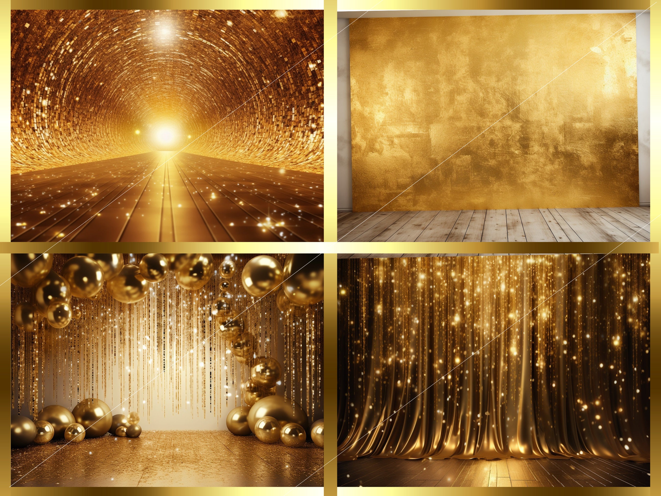 Gold Foil Backdrop, Wedding Backdrop, Disco Backdrop, Bachelorette ...