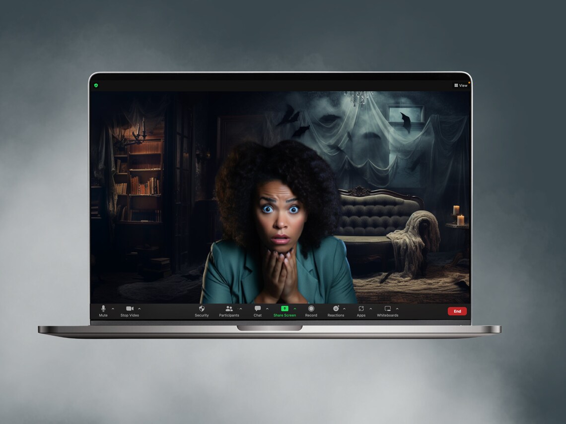 Halloween Zoom Backgrounds, Zoom Backdrop, Virtual Background Bundle ...