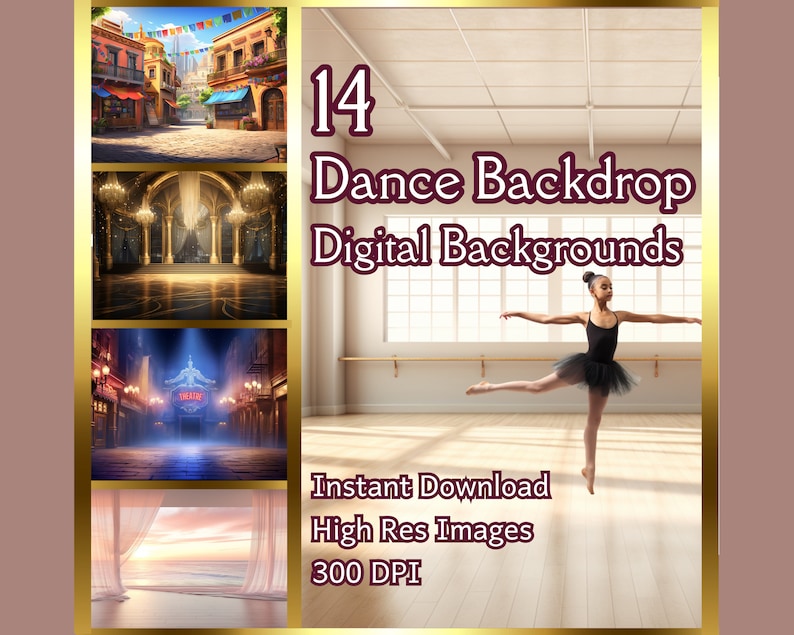 Dance Backdrop, Dance Teacher Gifts, Dance Images, Dance Studio Digital ...