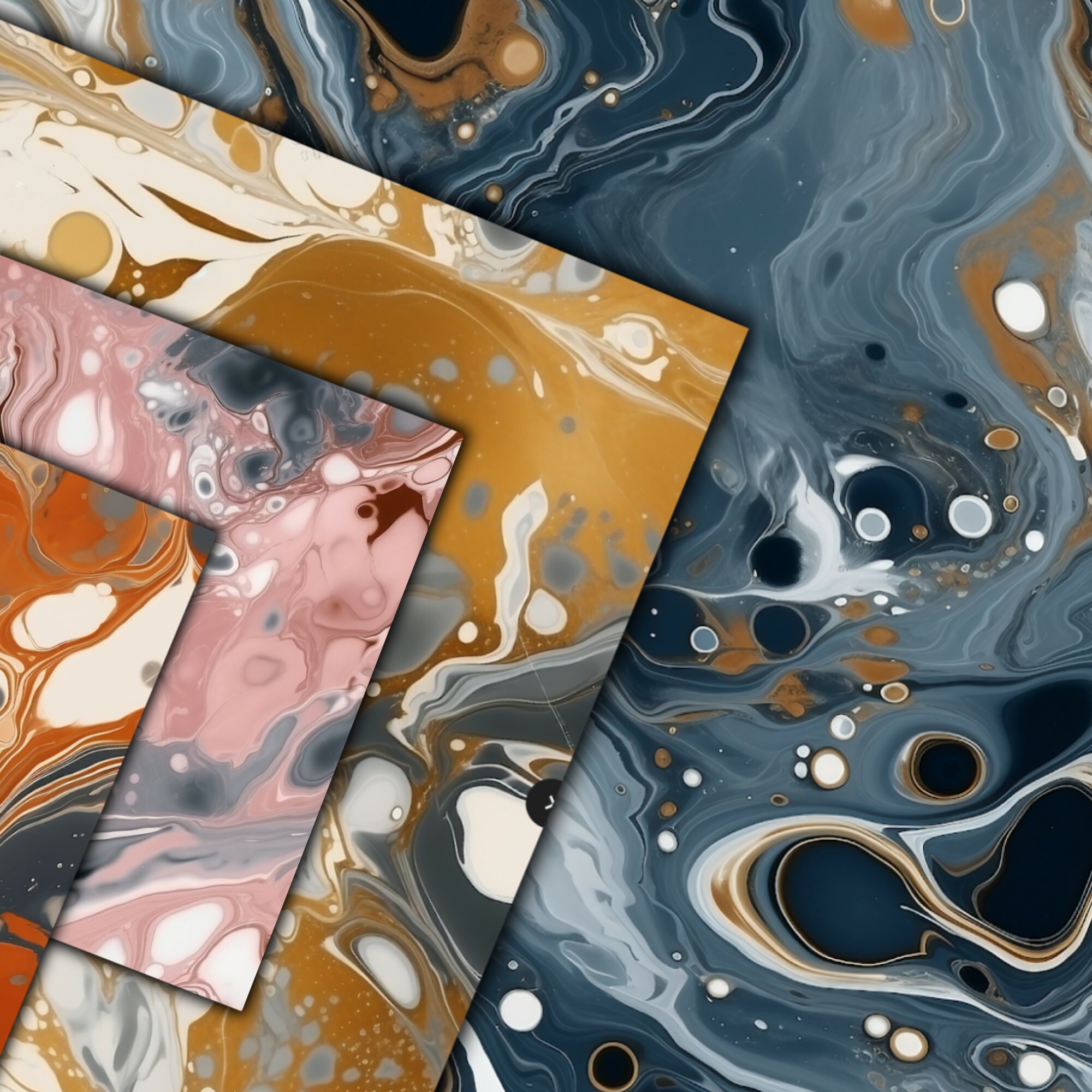 Marble Digital Paper II, Marble Veins PNG, Marble Ink Paper, Scrapbook ...