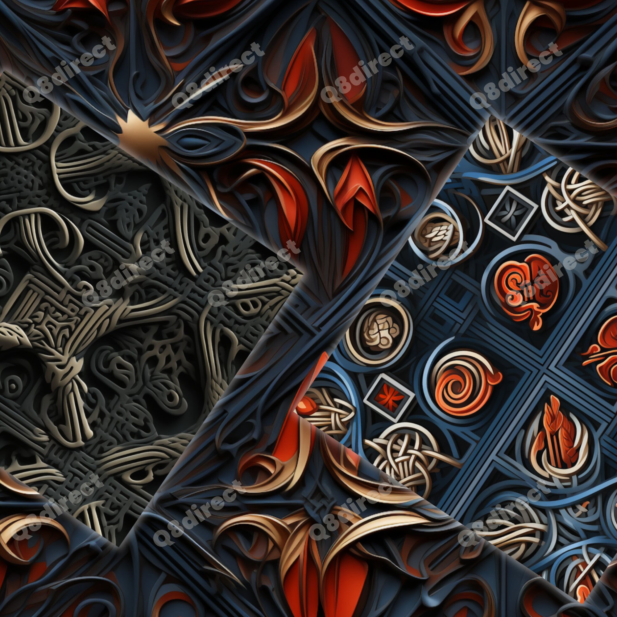 Gothic Graphic Bundle Style, Seamless Clipart and Digital Paper ...