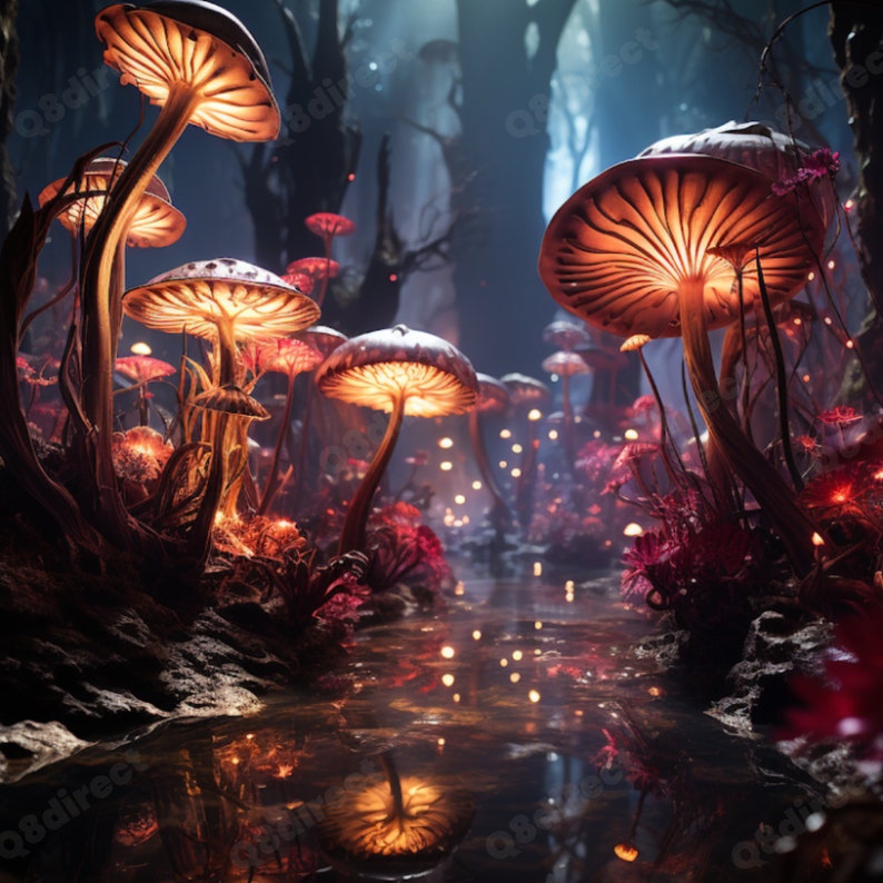 Enchanted Forest Backdrop, Magical Forest Backdrops, Photoshop Overlays ...
