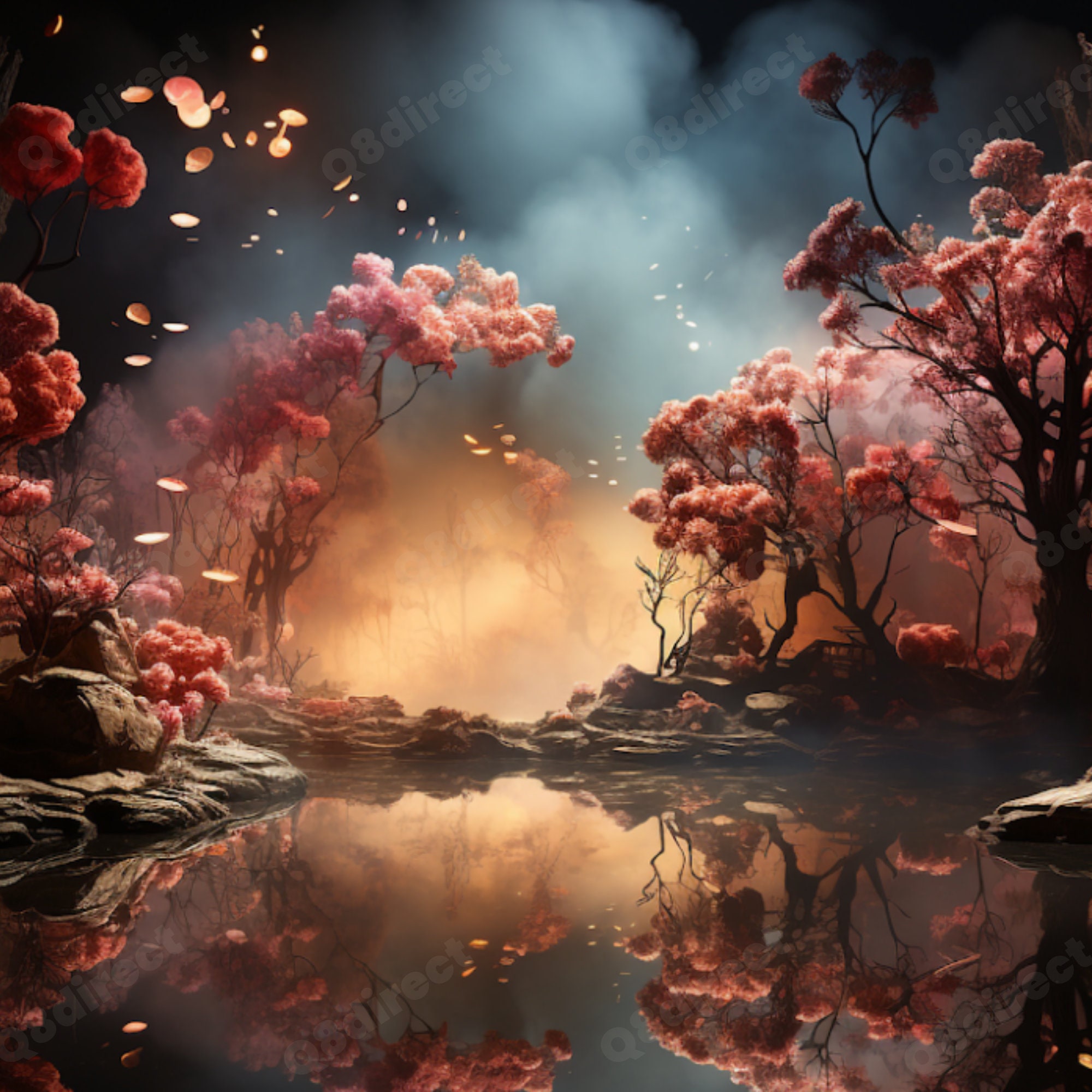 Enchanted Forest Backdrop, Magical Forest Backdrops, Photoshop Overlays ...