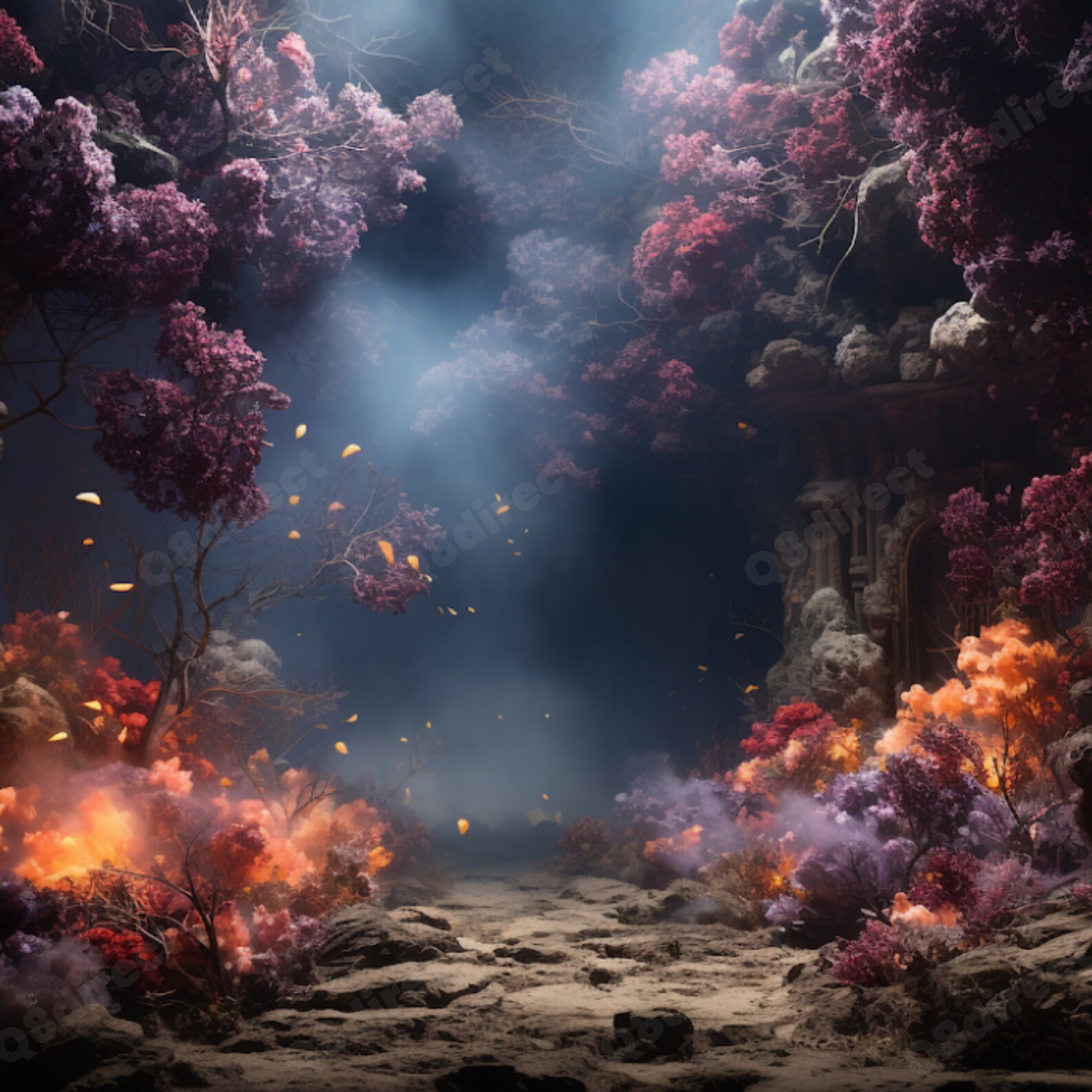 Enchanted Forest Backdrop, Magical Forest Backdrops, Photoshop Overlays ...