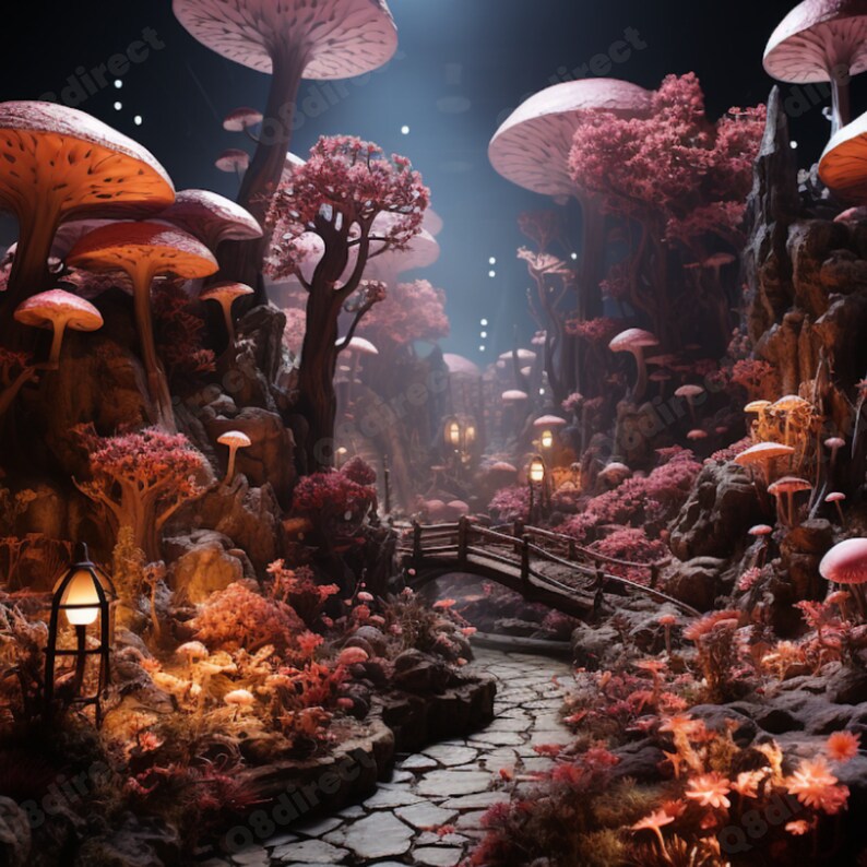 Enchanted Forest Backdrop, Magical Forest Backdrops, Photoshop Overlays ...