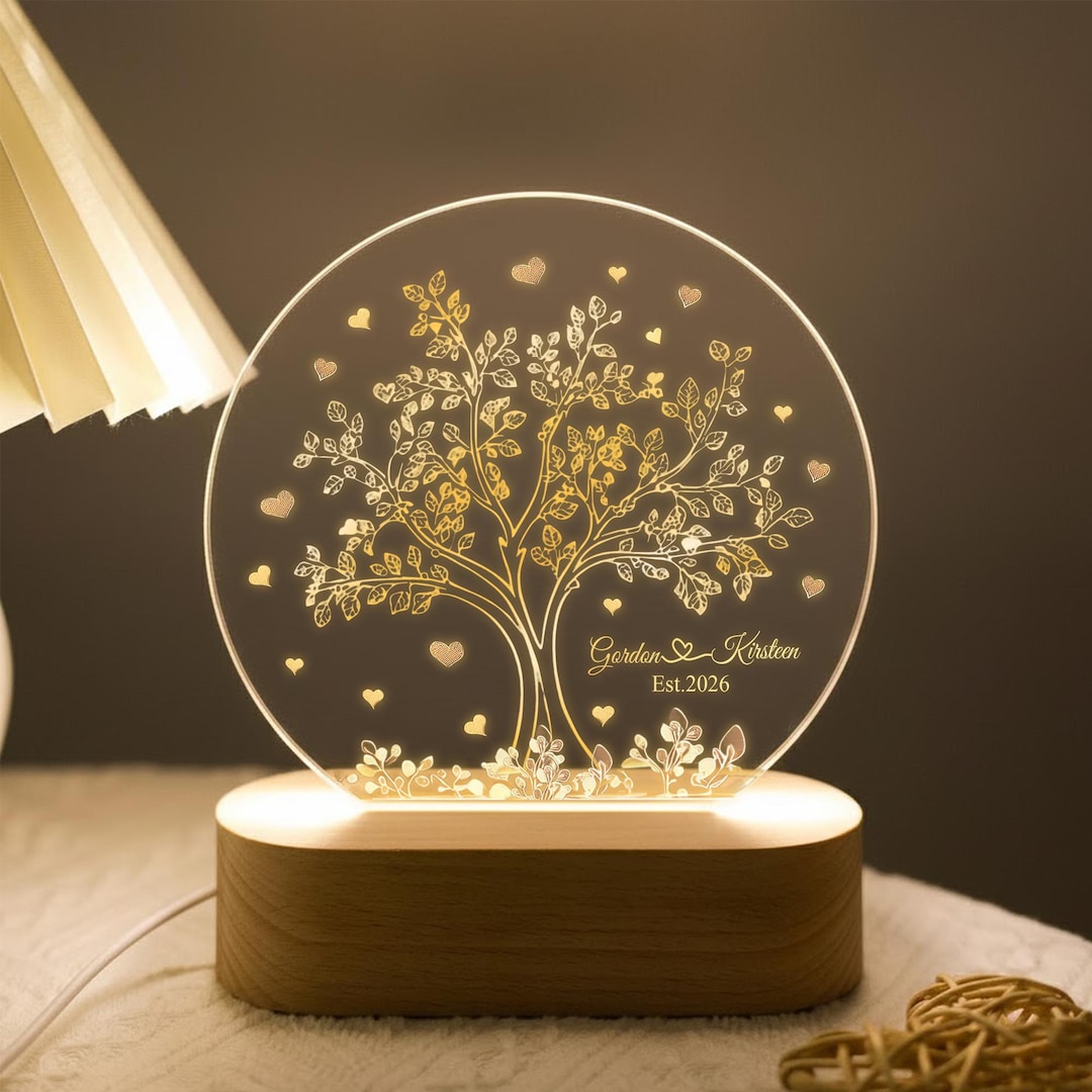 Personalized Tree of Love Night Light: Romantic Couples Gift - Etsy