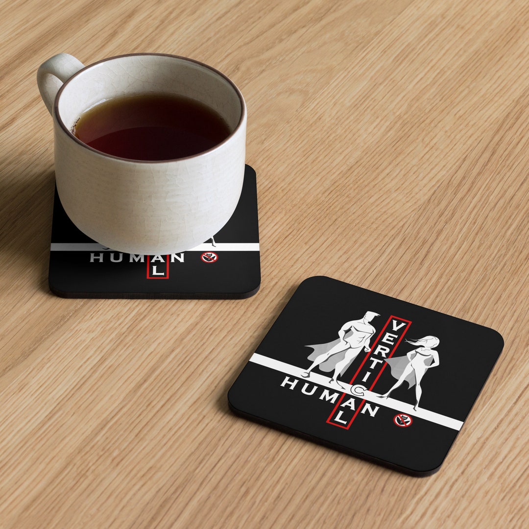 Vertical Human - Cork-back Coaster - Etsy