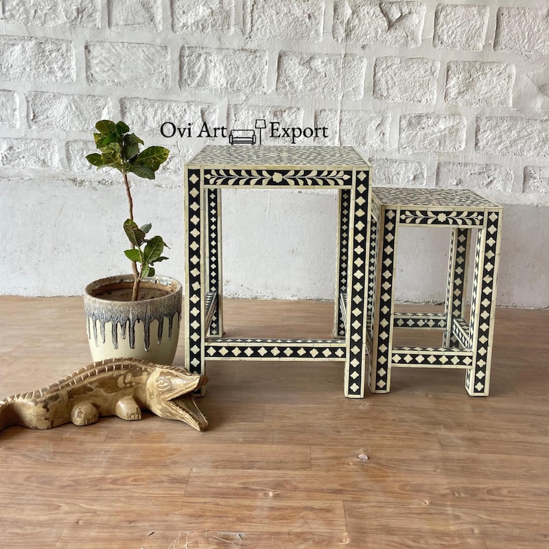 Bone Inlay Bench - Etsy