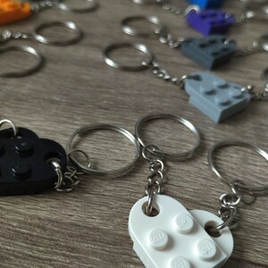 Heart Keychain Set Made With Genuine LEGO® Bricks Gift Set for Couples ...